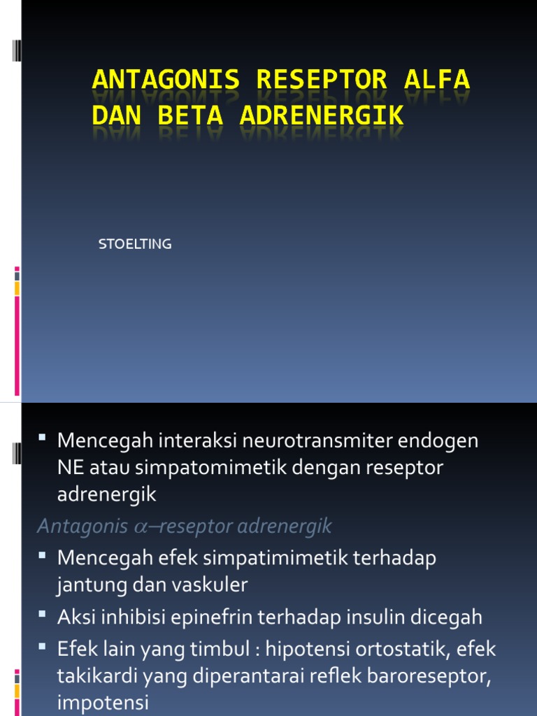 Antagonis Reseptor Alfa Dan Beta Adrenergik | PDF | Sains & Matematika