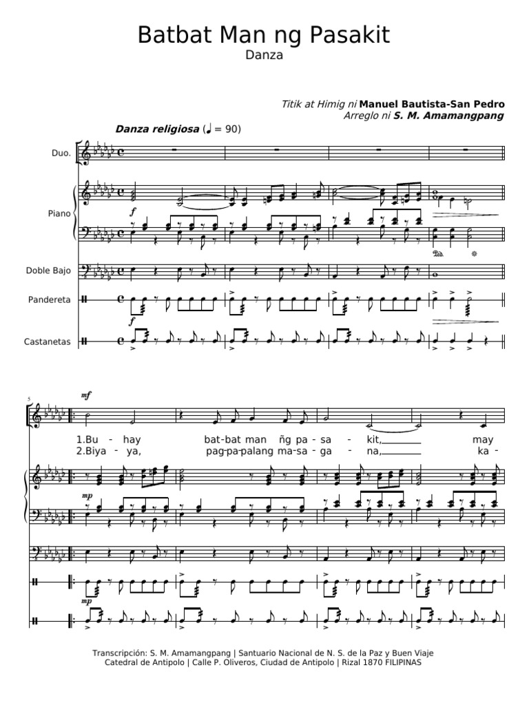 Batbat Man NG Pasakit: Danza | PDF