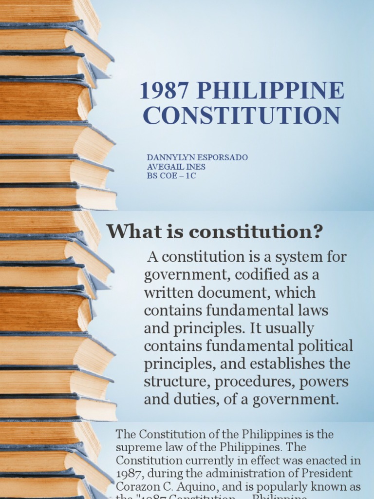 Overview of the 1987 Philippine Constitution | PDF | Presidents Of The ...