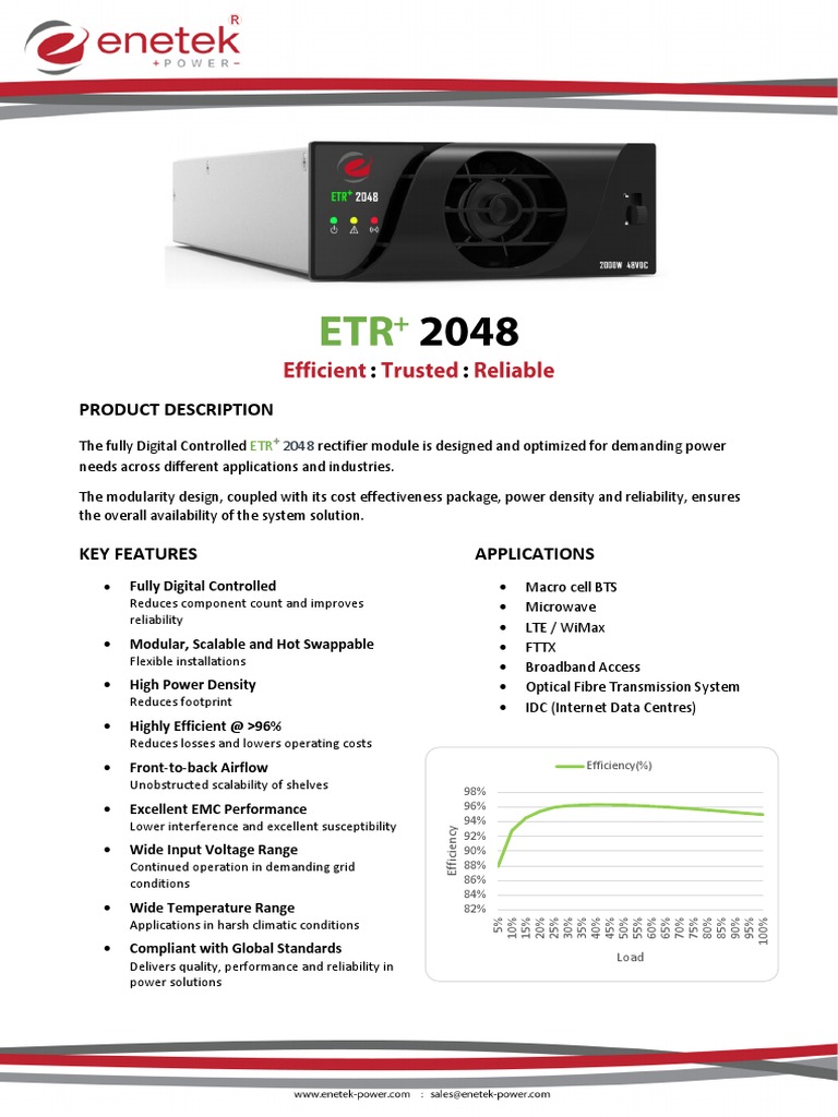 ETR+2048 (2000W) Rectifier Module Rev03 | PDF | Rectifier | Electronics