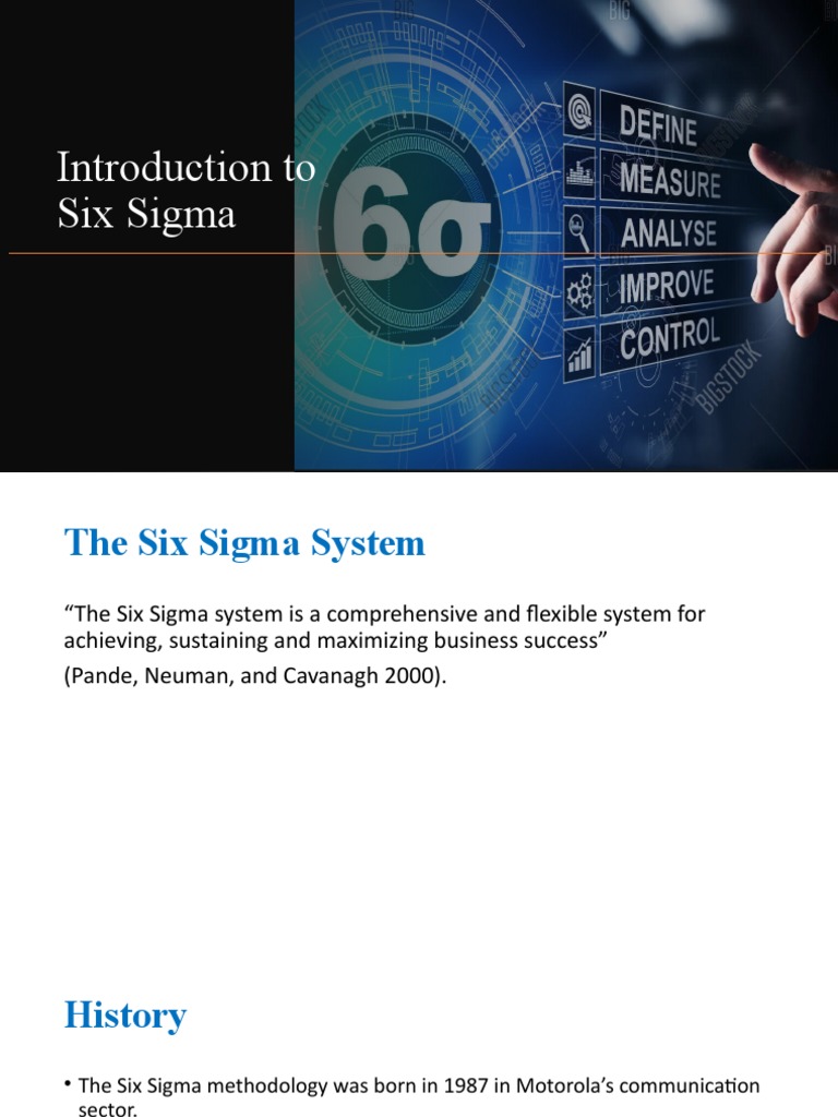 Introduction To Six Sigma | PDF | Six Sigma | Business