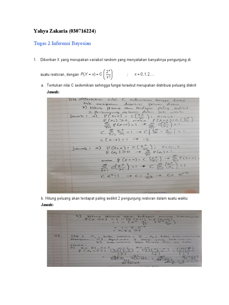 Tugas 2 Inferensi Bayesian | PDF