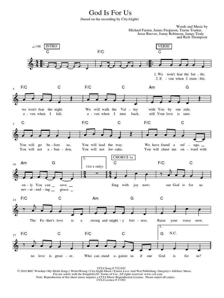 God Is For Us | PDF | Entertainment (General)