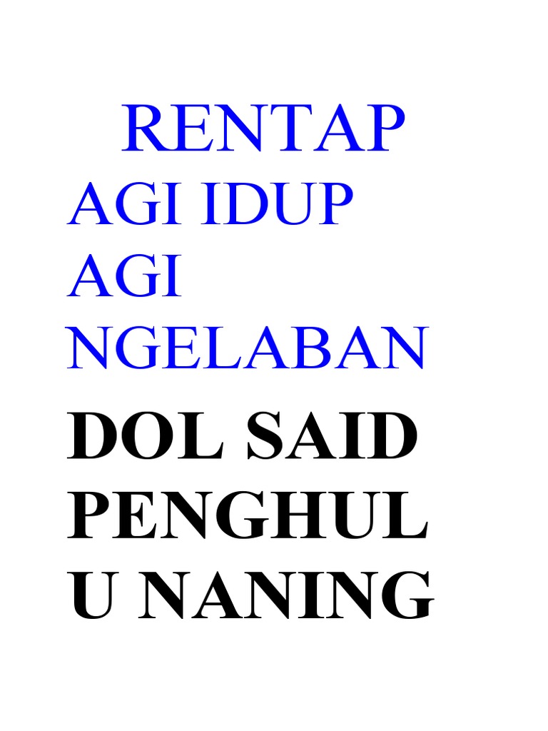 Rentap | PDF | Ilmu Sosial