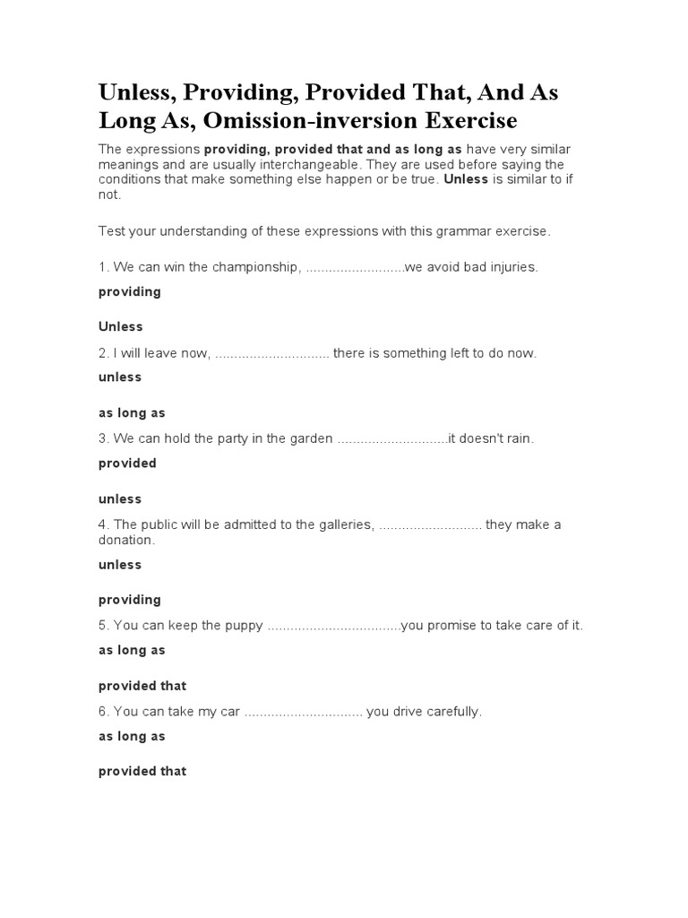 CONDITIONAL LINKERS and OMISSION | PDF