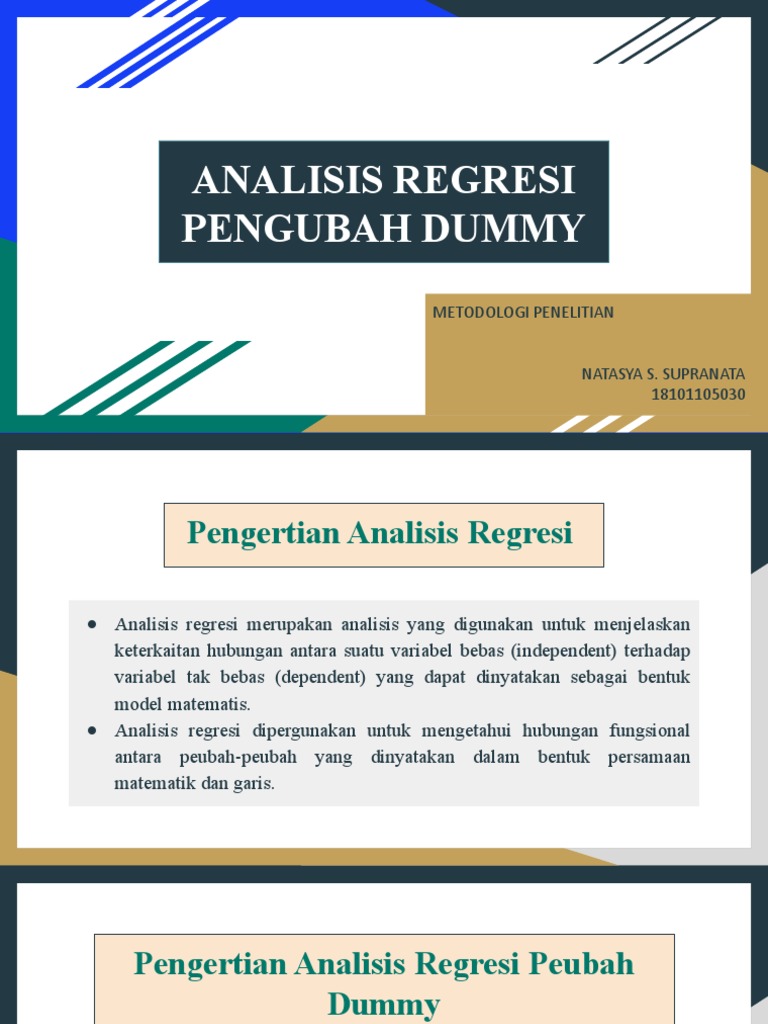 Analisis Regresi dengan Variabel Dummy | PDF