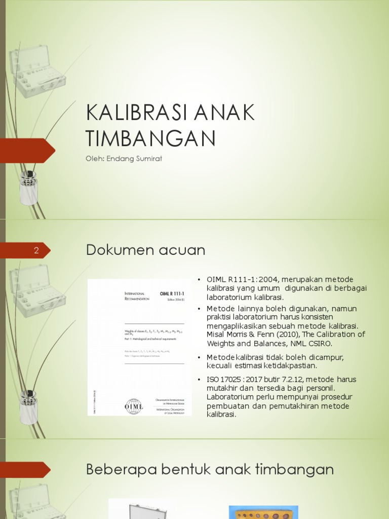 Kalibrasi Anak Timbangan Laboratorium | PDF