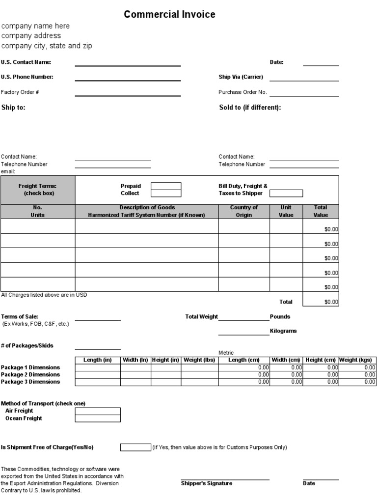 Company Name Here Company Address Company City, State and Zip | PDF ...