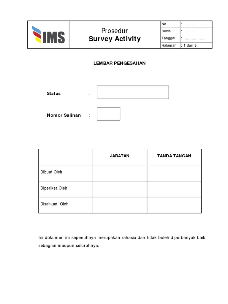 SOP Joint Survey | PDF