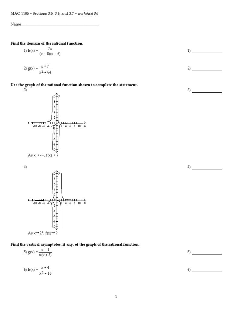MAC 1105 - Worksheet #6 (Sections 3.5, 3.6, 3 | PDF | Body Mass Index ...