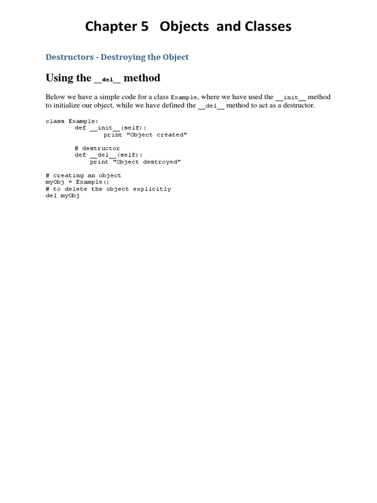 Python Notes Chapter 5 And 6 Descargar Gratis Pdf Class Computer Programming 