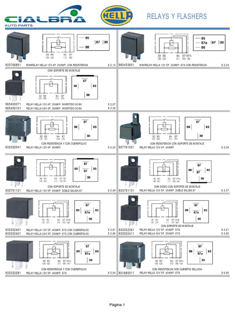 01 - Relays y Flashers Hella | PDF