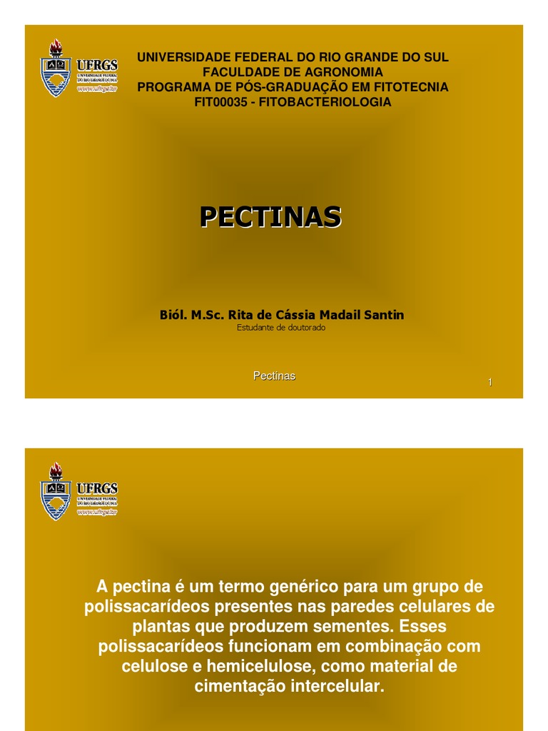 Pectina | PDF | Parede celular | Áreas da Botânica