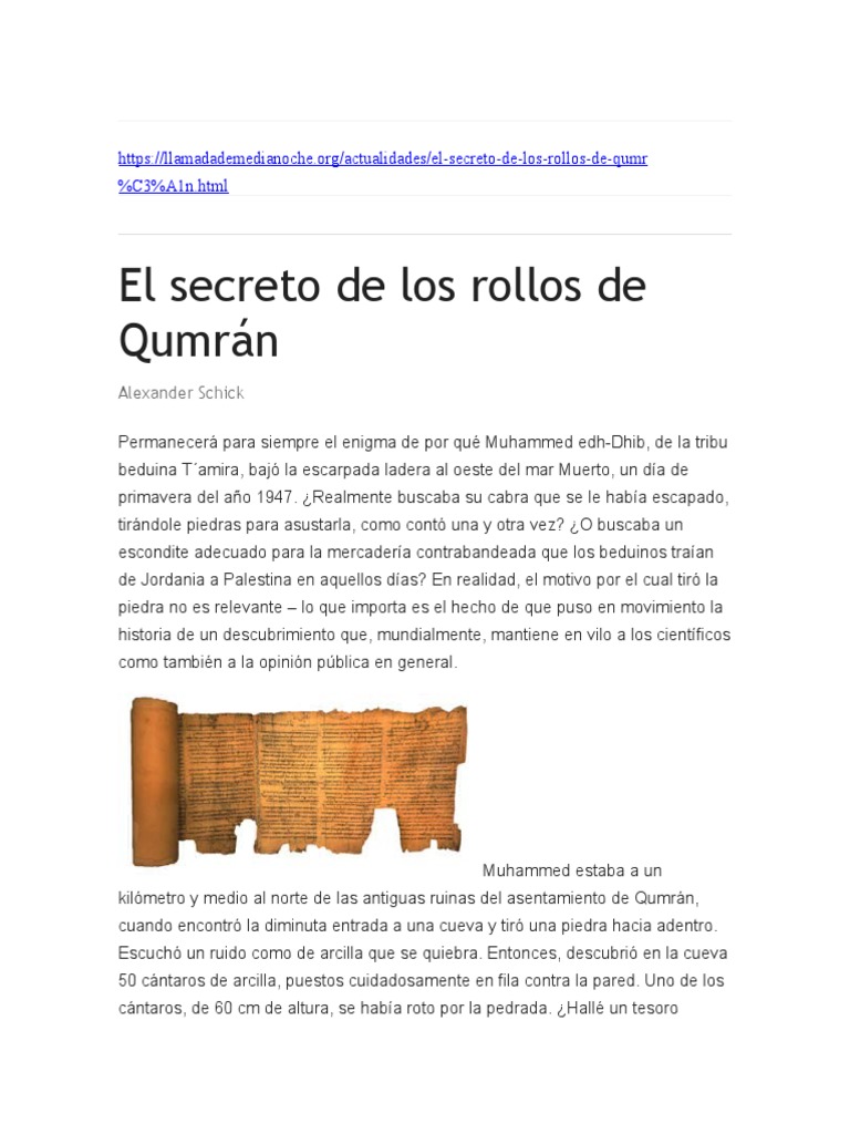 El Enigma de los Rollos de Qumrán | PDF | Septuaginta | Manuscritos del ...