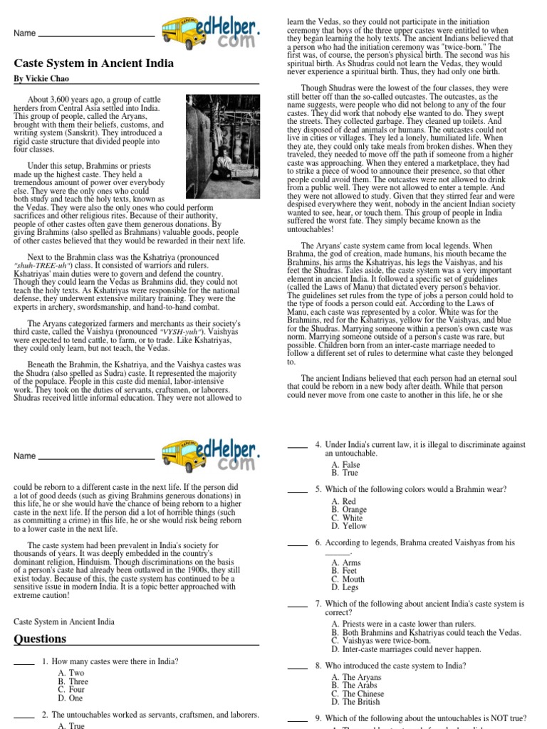 Caste System in Ancient India | PDF | Caste | Indian Religions