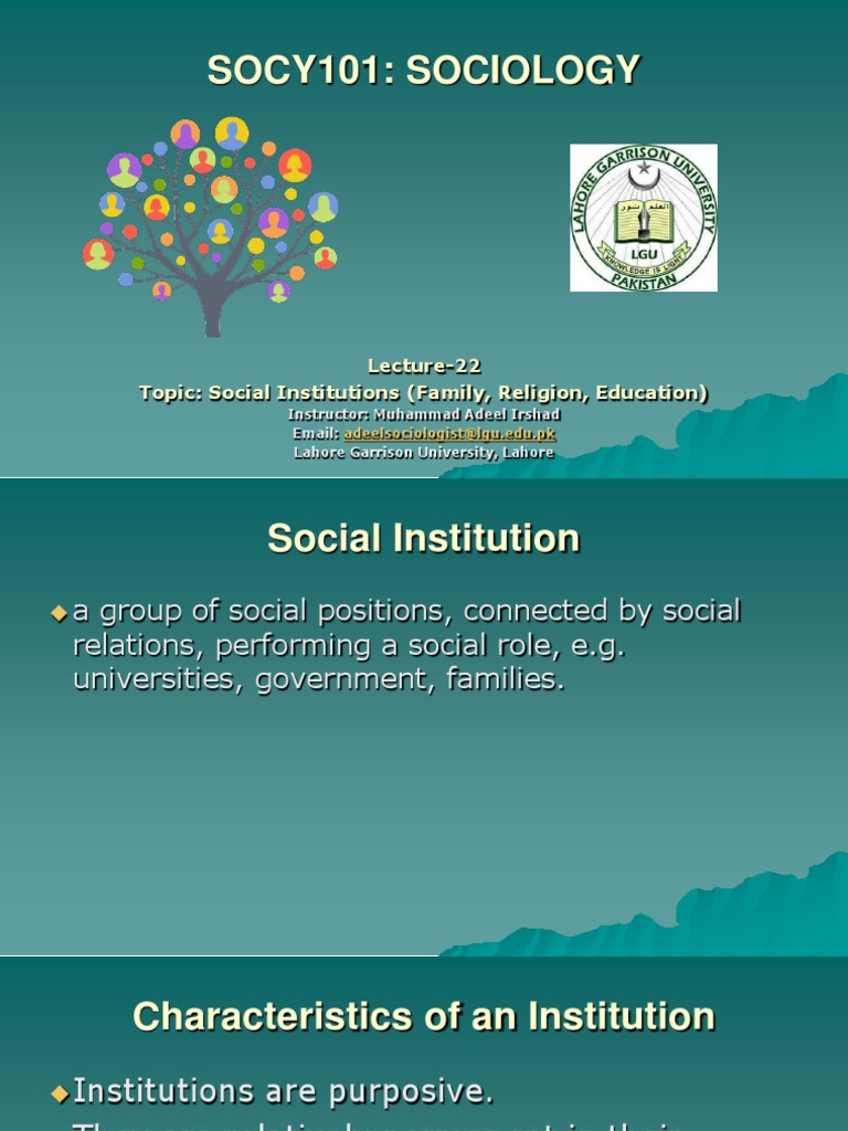 Understanding Social Institutions | PDF | Family | Marriage