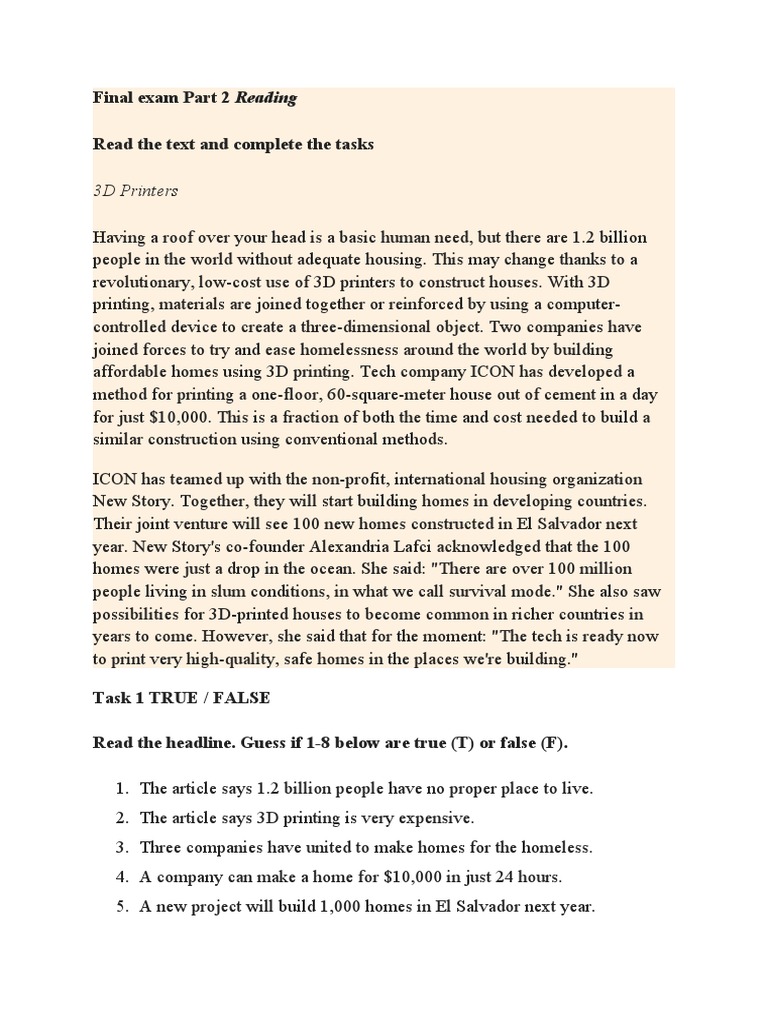 Final Exam PRM Part 2 Reading | PDF | 3 D Printing | Computing