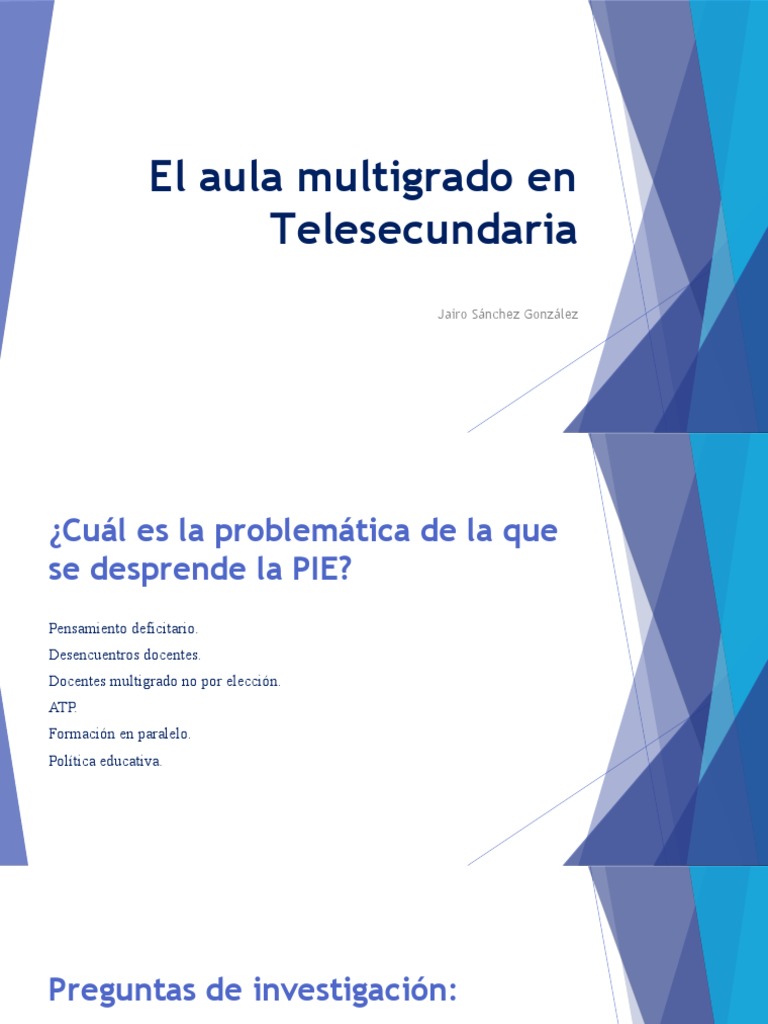 El Aula Multigrado en Telesecundaria | PDF