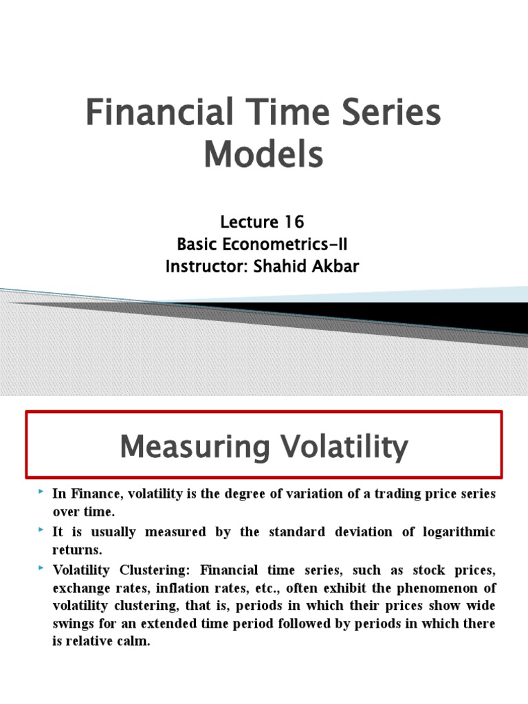 Financial Time Series Models | PDF | Autocorrelation | Errors And Residuals