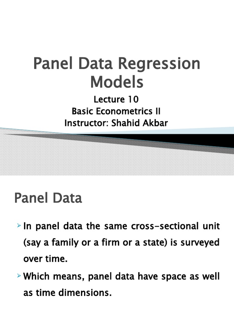 Panel Data Regression Models | PDF | Fixed Effects Model | Ordinary Least Squares