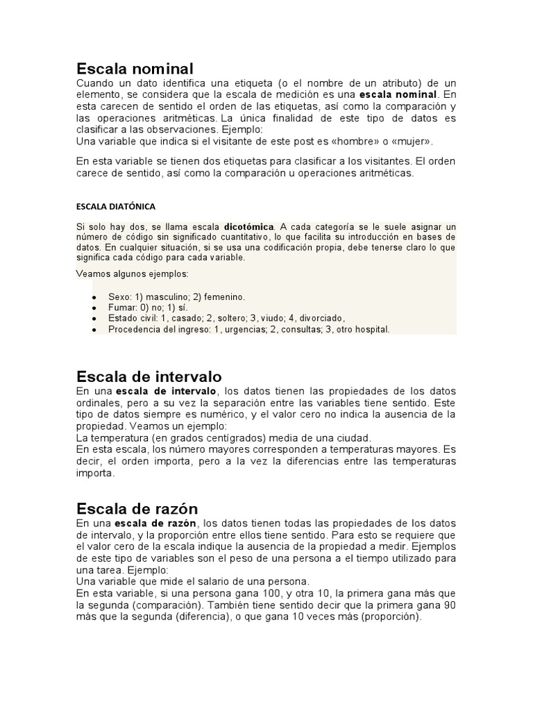 Tipos de Escalas de Medición | PDF | Escala Likert | Science