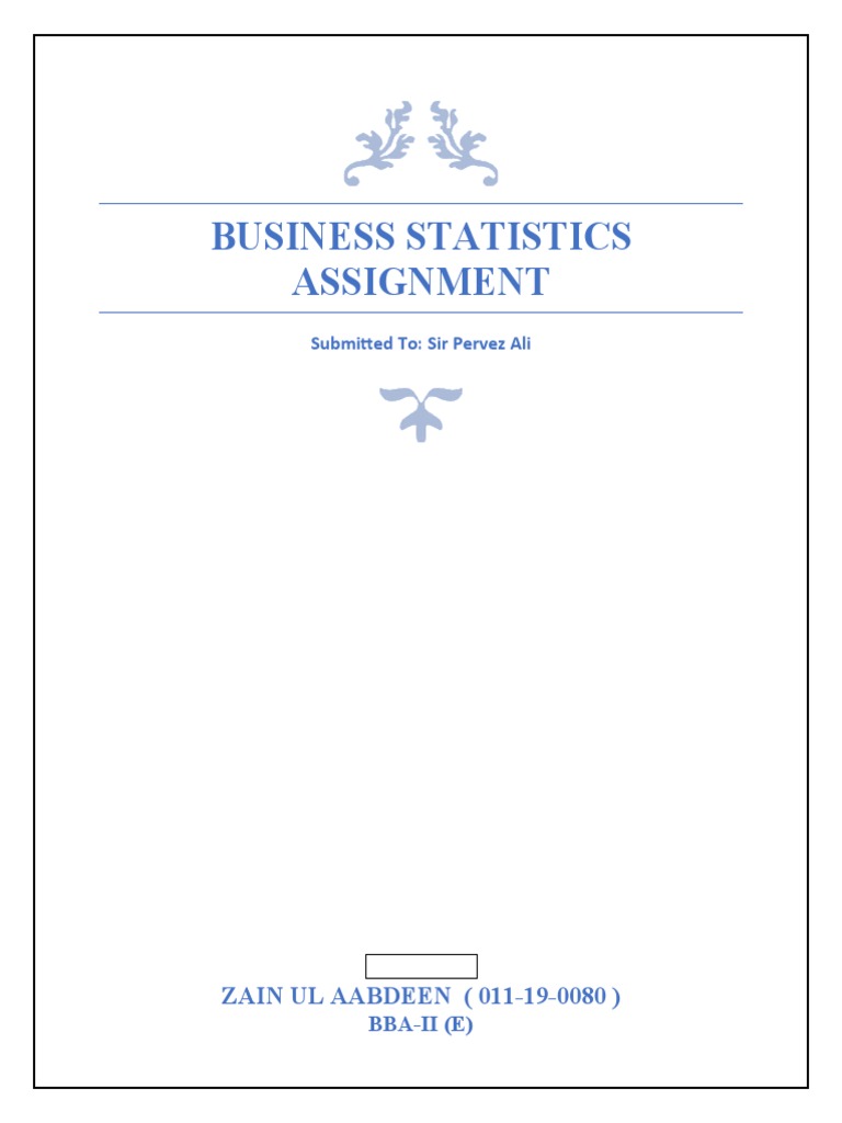 Business Statistics Assignment | PDF | Variable (Mathematics) | Random ...