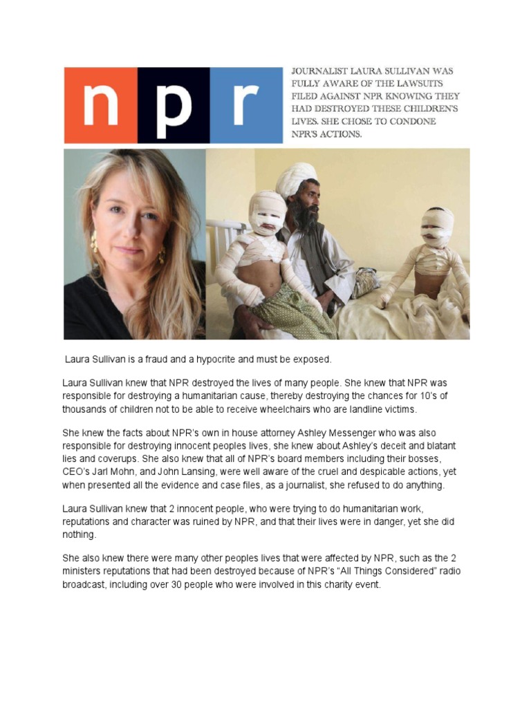 Laura Sullivan NPR Coverup and Fraud Investigation | PDF | Litigation