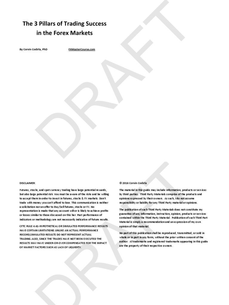 Corvin Codirla - The 3 Pillars of Success Trading FX | PDF | Inflation ...