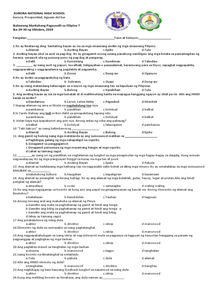2nd Grading | PDF