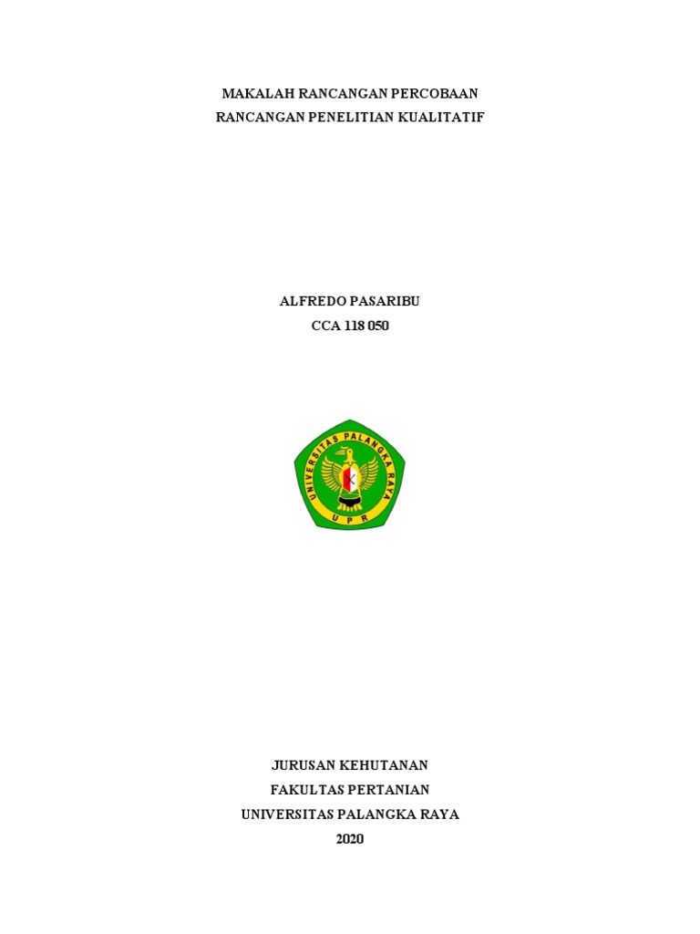 Tugas Makalah Rancangan Percobaan | PDF | Sains & Matematika