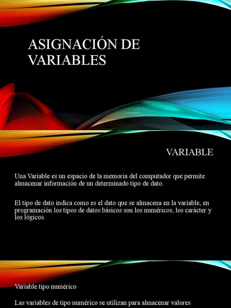 Asignacion de Variables A2 | PDF | Tipo de datos | Variable (informática)