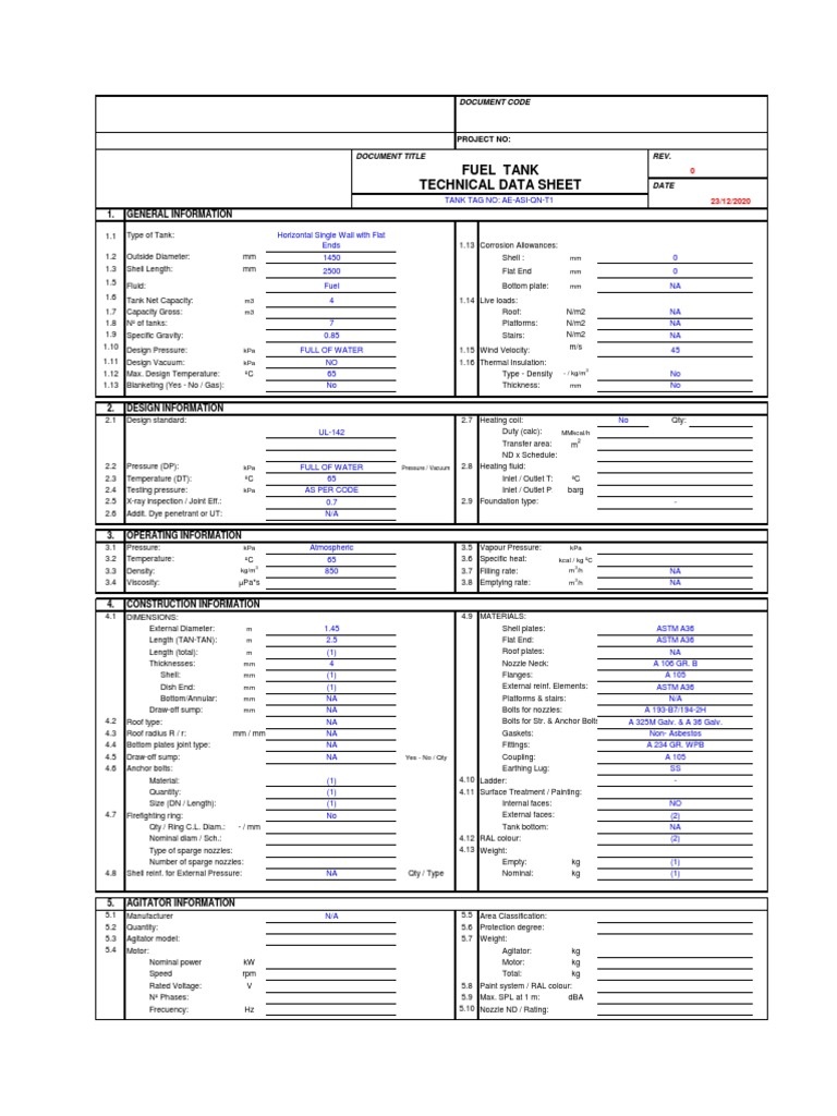 4m3 - Design Data Sheet | Download Free PDF | Pressure | Heat Exchanger