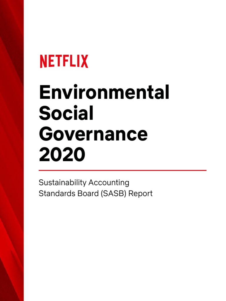 Netflix ESG Report 2020 | PDF | Greenhouse Gas | Climate Change