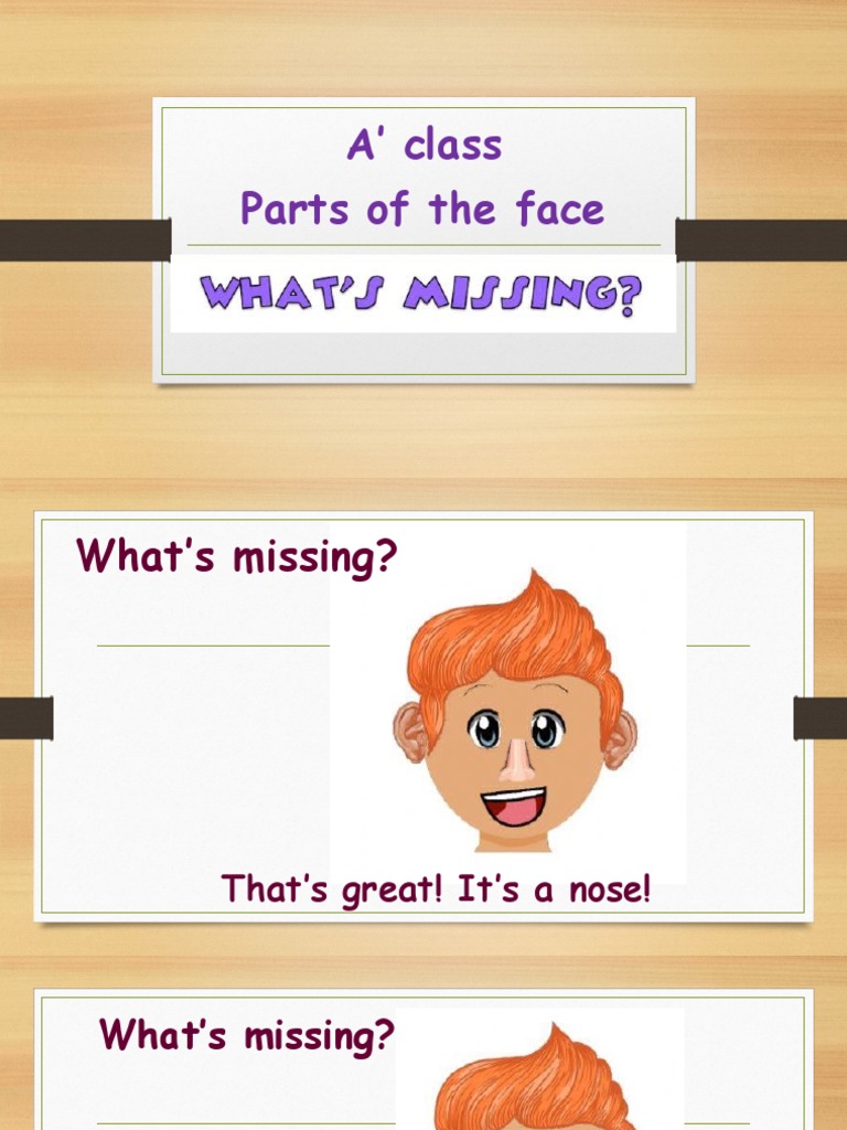 Whats Missing - Parts of The Face | PDF