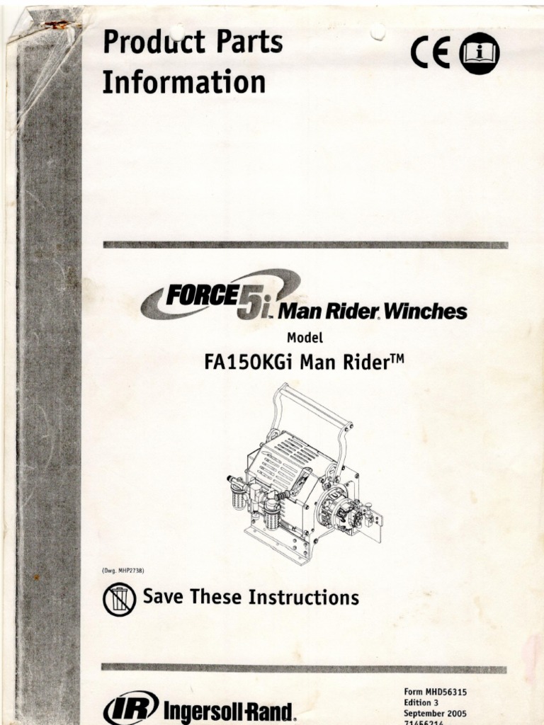 MAN RIDER INGERSOLL RAND FA150KGi | PDF