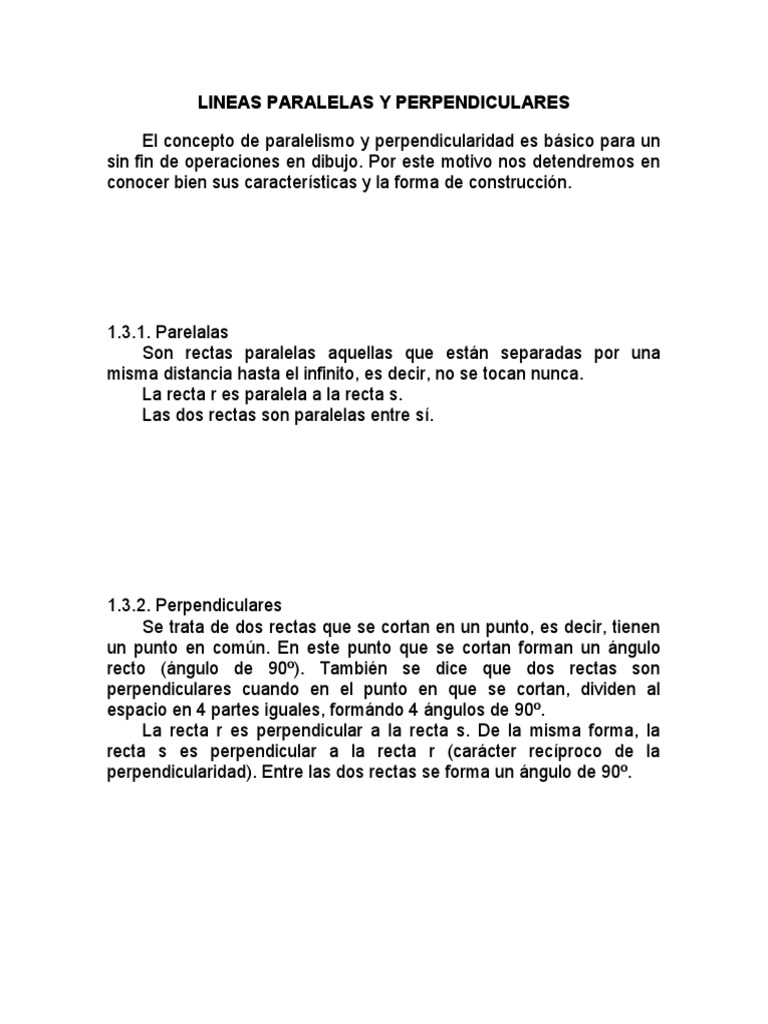 Lineas Paralelas y Perpendiculares | PDF | Perpendicular | Triángulo