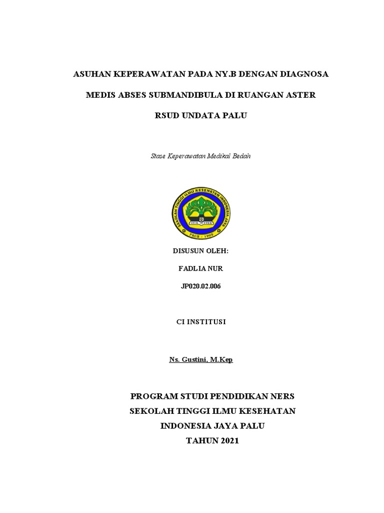 Askep Abses Submandibula | PDF