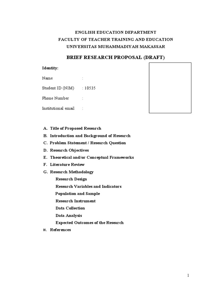 Format Draft Proposal Penelitian