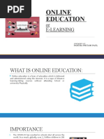 Presentation On Online Education | PDF