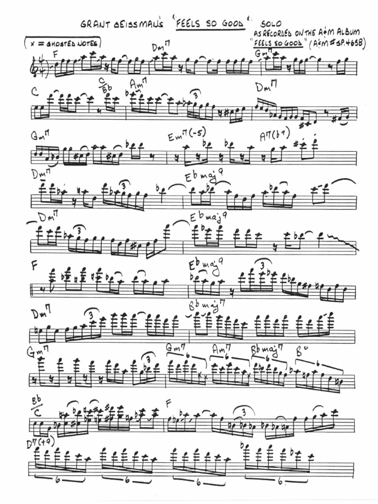 Feels So Good Solo Grant Geissman | PDF