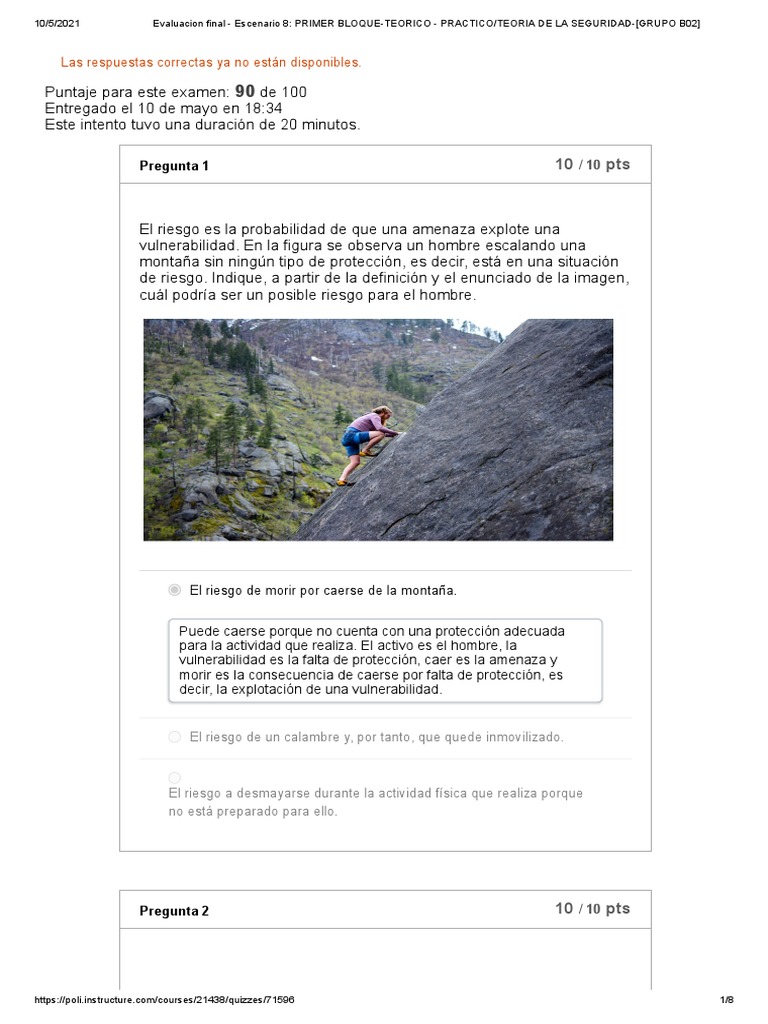 Evaluacion Final - Escenario 8 - PRIMER BLOQUE-TEORICO - PRACTICO - TEORIA DE LA SEGURIDAD ...