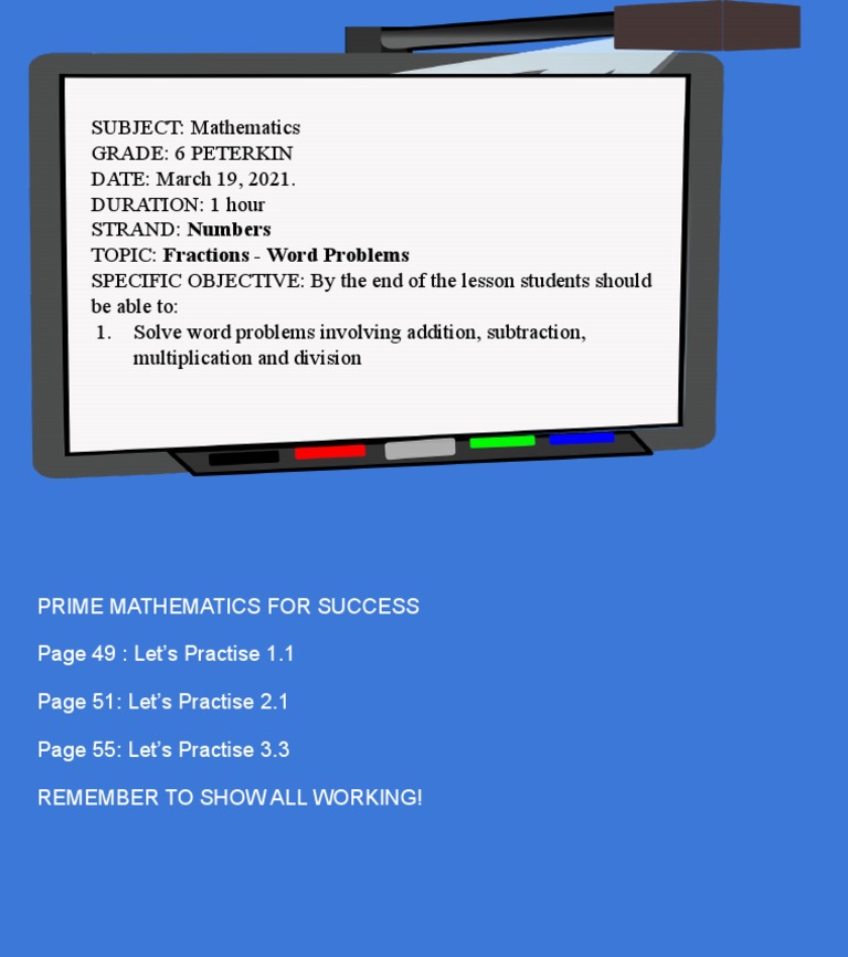 Fractions - Word Problems | PDF