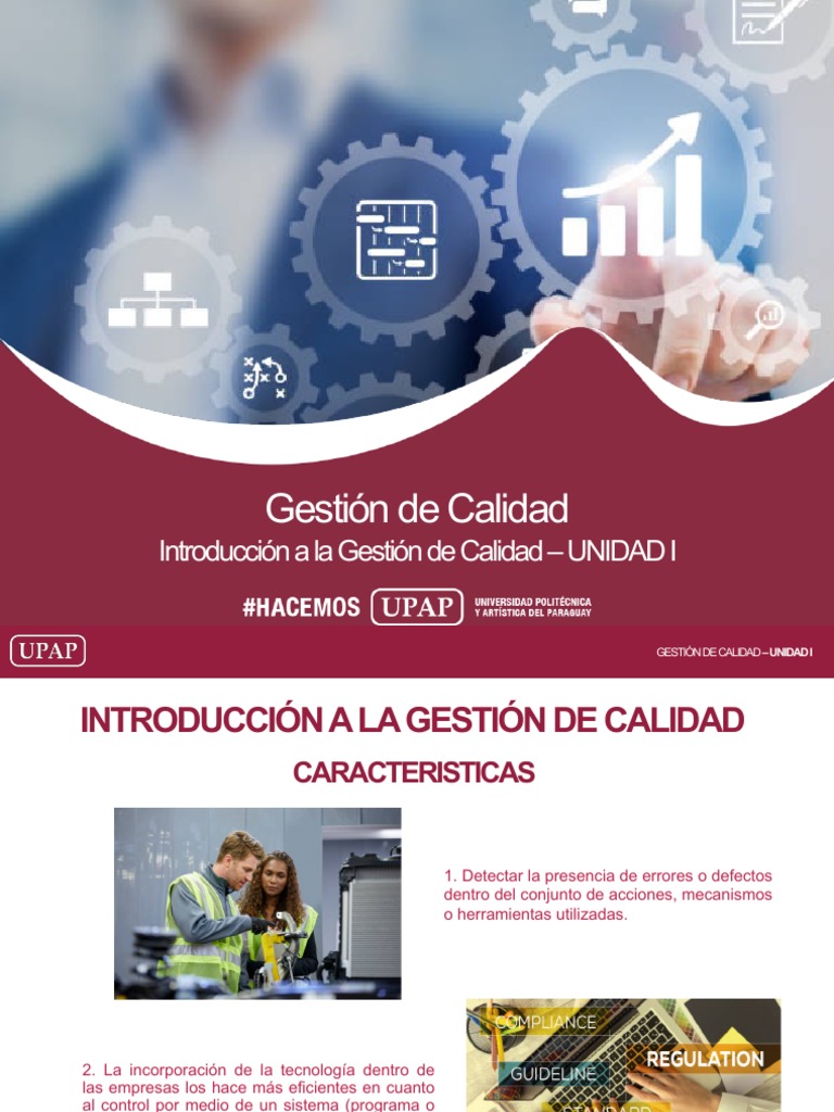 Unidad I - Presentación - Gestión de Calidad | Descargar gratis PDF | Calidad (comercial ...