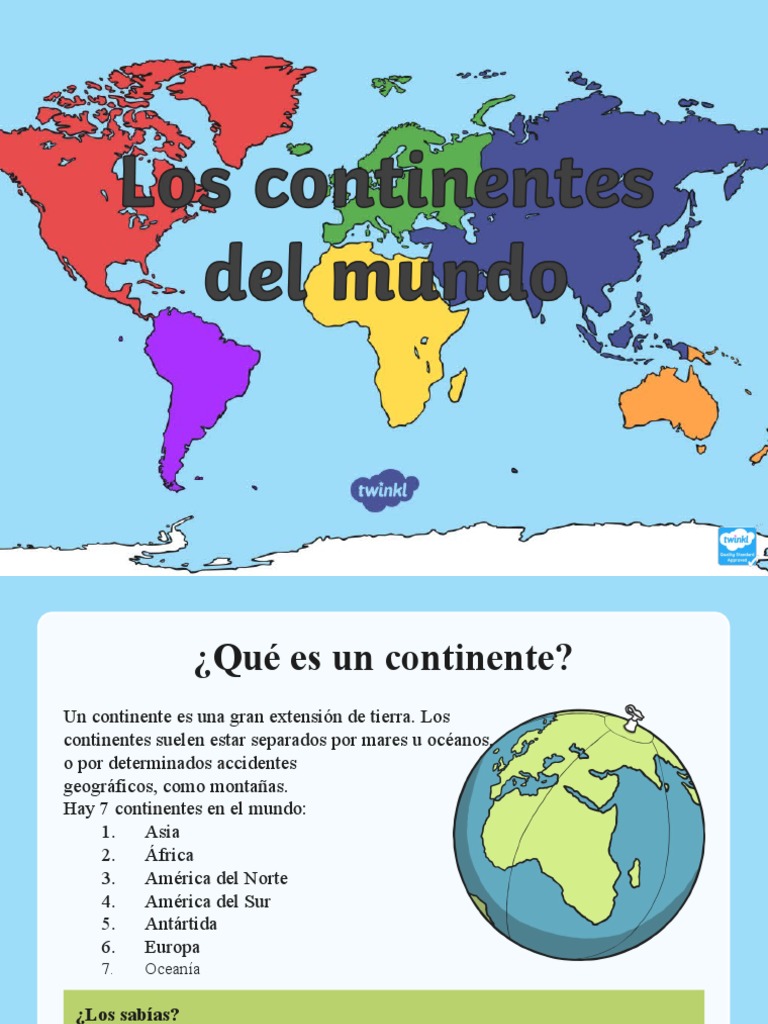 Sa CN 5 Presentacion Los Continentes Del Mundo - Ver - 2 | PDF ...