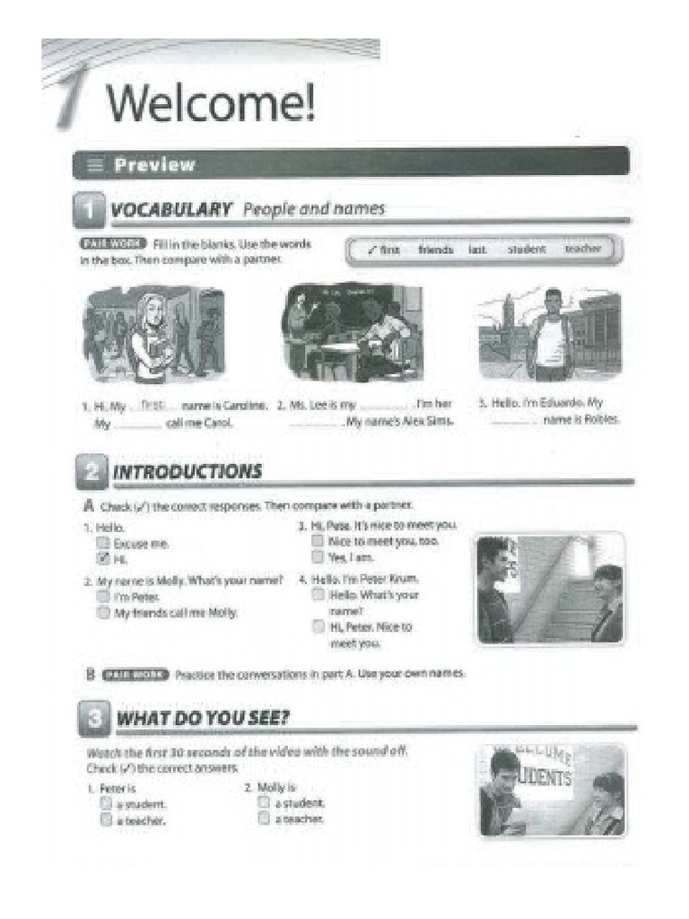 Video Resource Unit 1 Interchange Intro 4th Edition | PDF