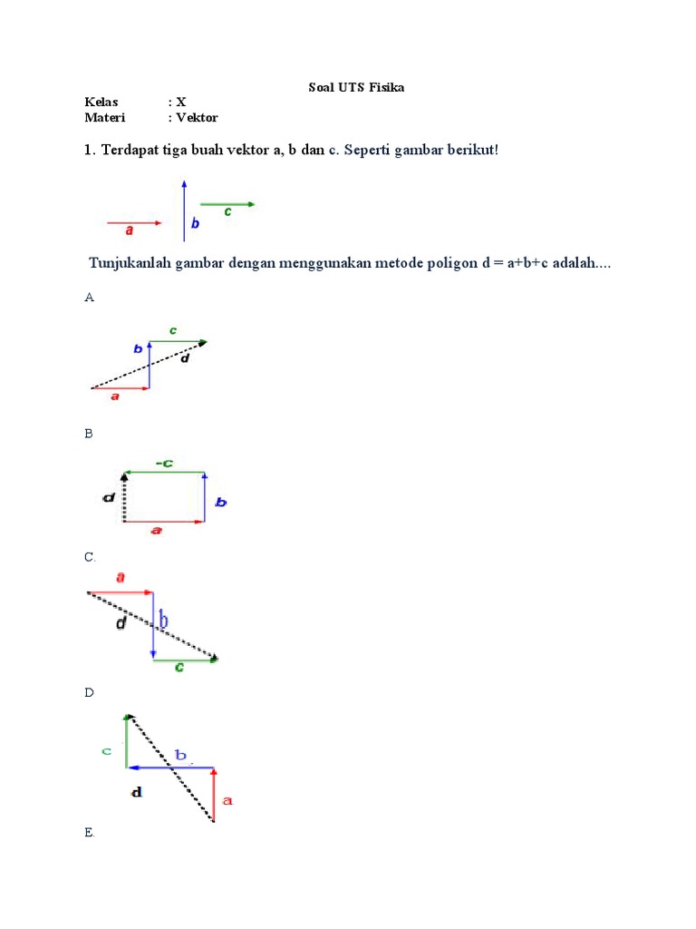 Soal UTS Vektor | PDF | Metode & Bahan Ajar | Seni