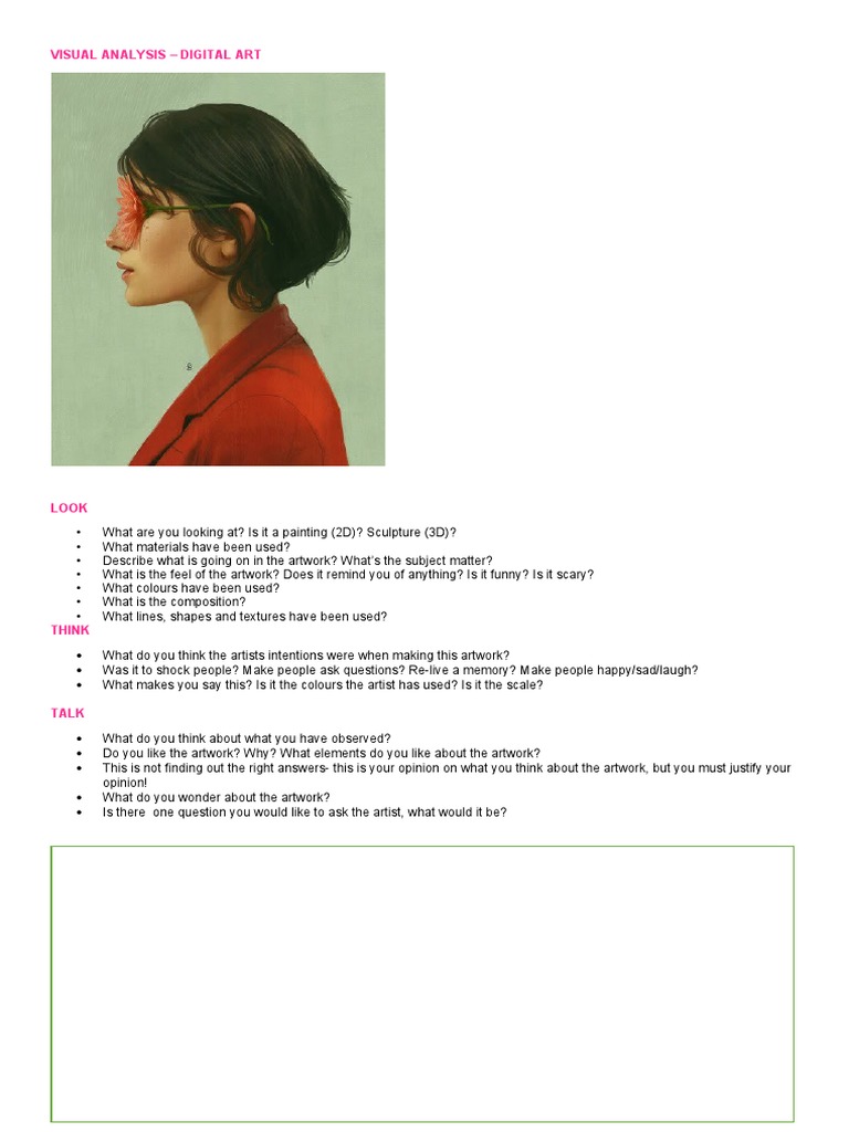 Visual Analysis Guide for Digital Art | PDF | Home & Garden | Self ...