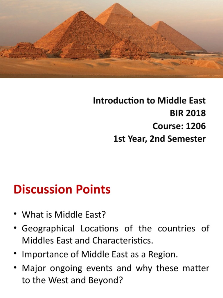 Introduction To Political Geography: Introduction To Middle East BIR ...