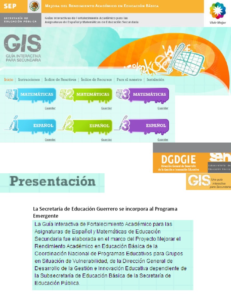 GUIA INTERACTIVA SECUNDARIA I, II y III