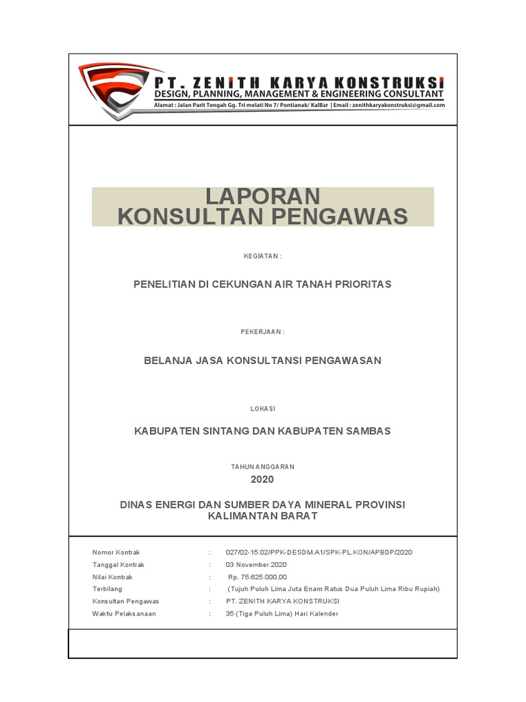 Cover Utama Konsultan Pengawas | PDF